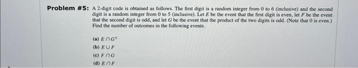 Solved am \#: A 2-digit code is obtained as follows. The | Chegg.com