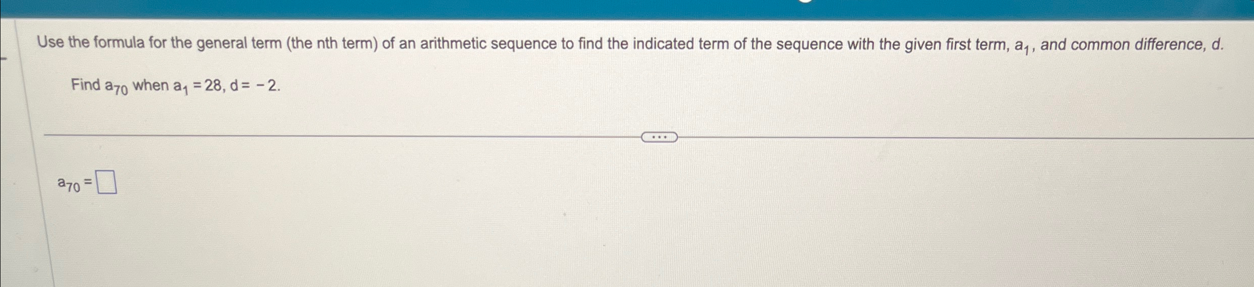 Solved Use the formula for the general term (the nth term) | Chegg.com