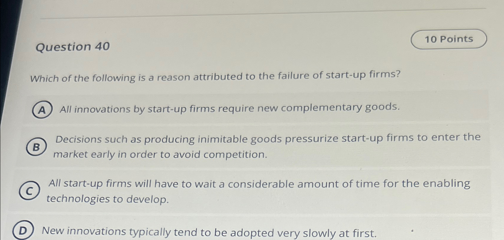 Solved Question 40Which of the following is a reason | Chegg.com