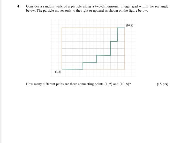 Solved Consider a random walk of a particle along a | Chegg.com