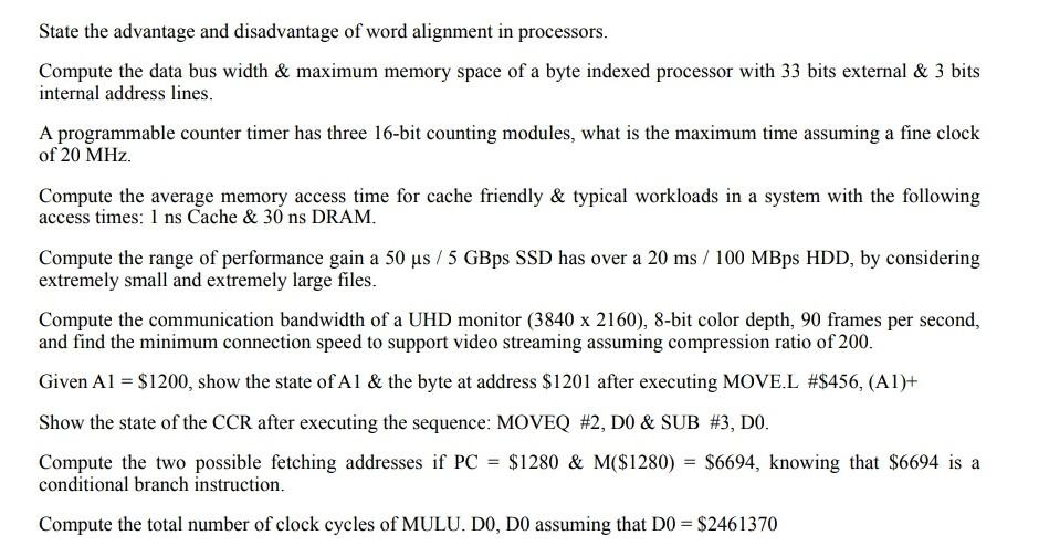 Solved State the advantage and disadvantage of word | Chegg.com
