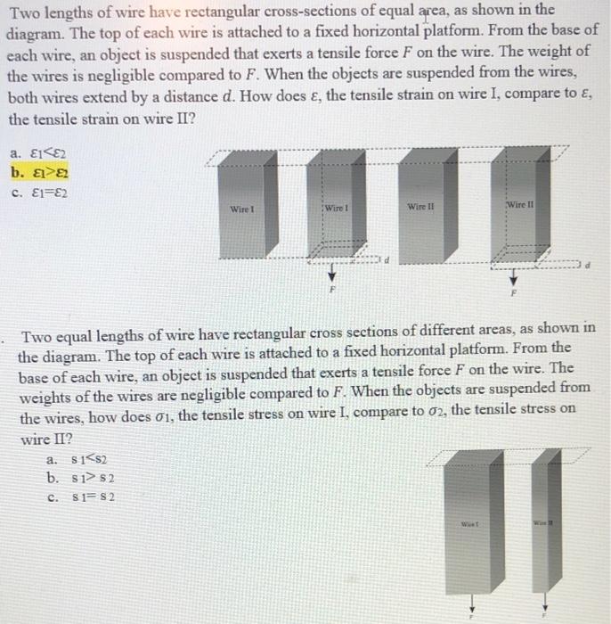 Solved Two lengths of wire have rectangular cross-sections | Chegg.com