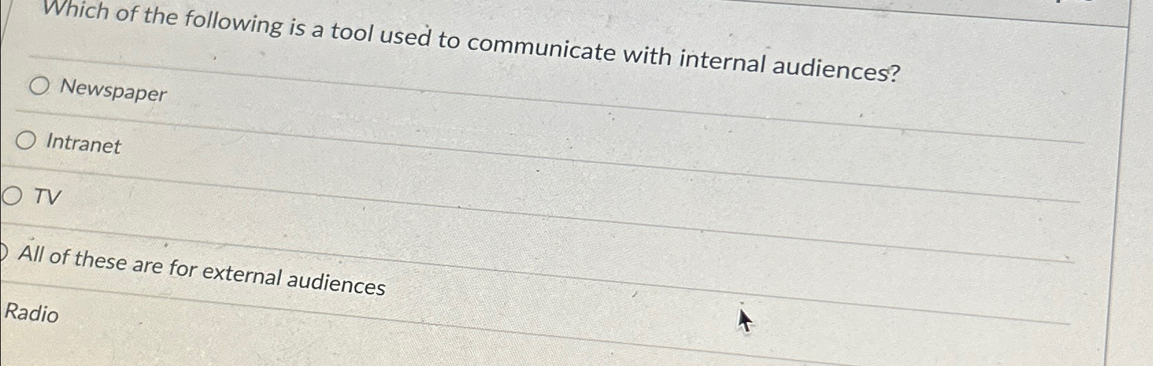 Solved Which of the following is a tool used to communicate | Chegg.com