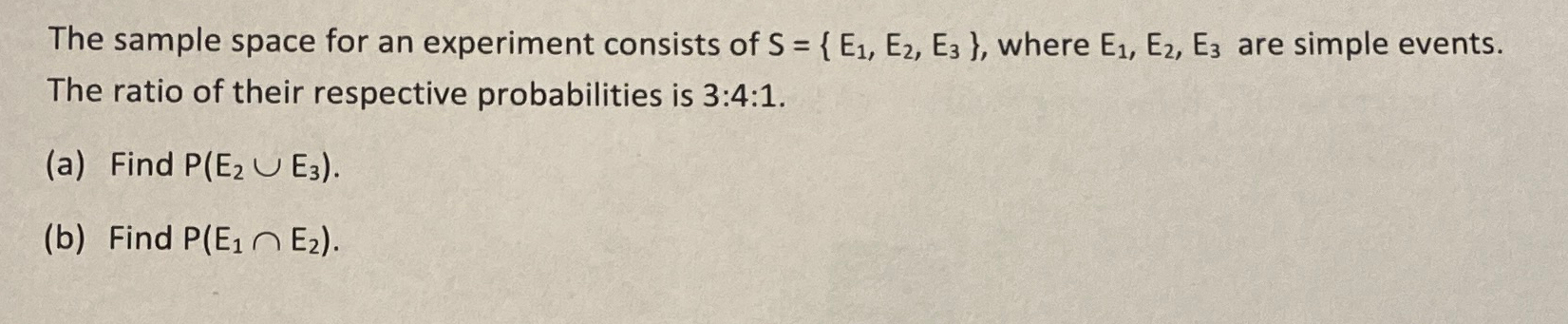 Solved The sample space for an experiment consists of | Chegg.com