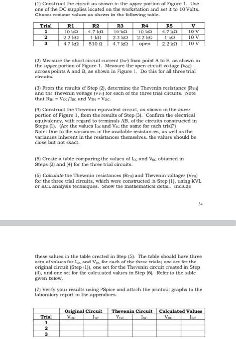 (1) Construct the circuit as shown in the upper | Chegg.com