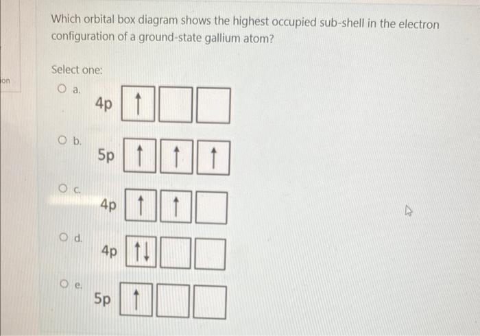 [Solved]: on Which orbital box diagram shows the highest oc