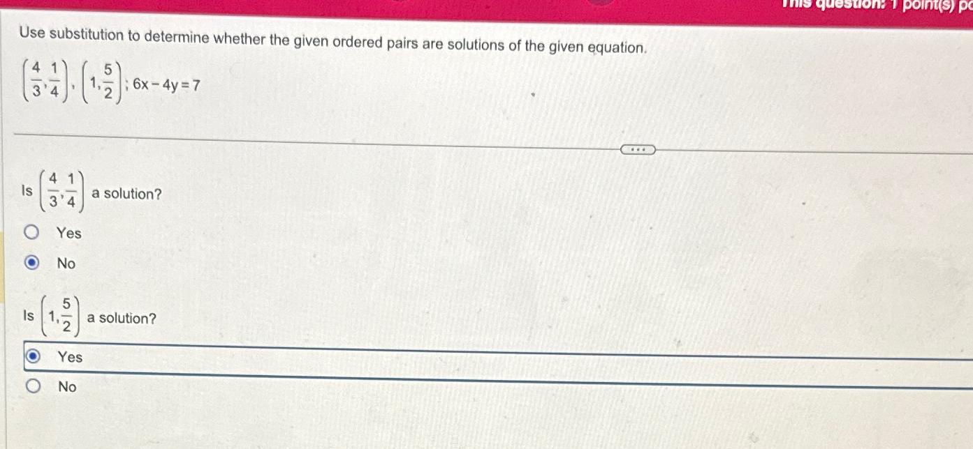 Solved Use substitution to determine whether the given | Chegg.com