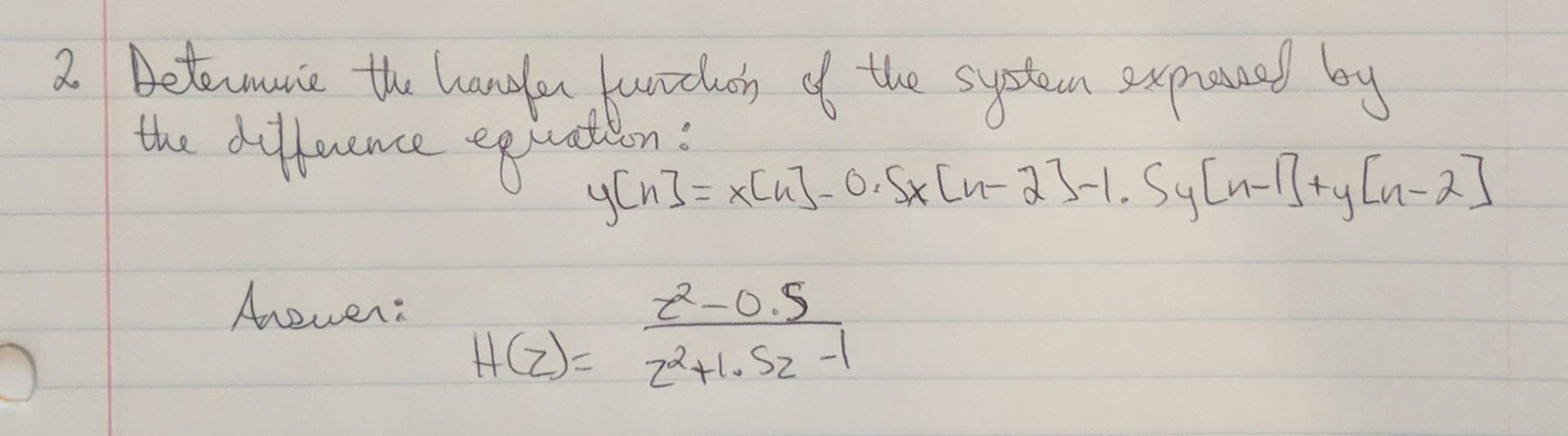 Solved 2. Determine the hansfer functions of the systear | Chegg.com