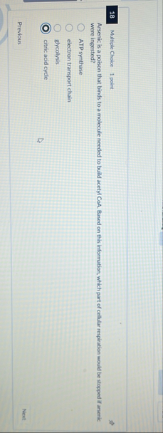 Solved 18Multiple Choice 1 ﻿polintArsenic is a poison that | Chegg.com