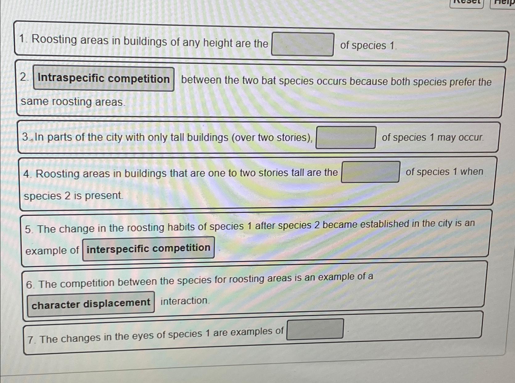 Solved Roosting areas in buildings of any height are the of | Chegg.com