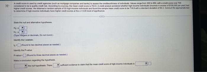 Solved to detemine if highthecome individuis heve higher | Chegg.com