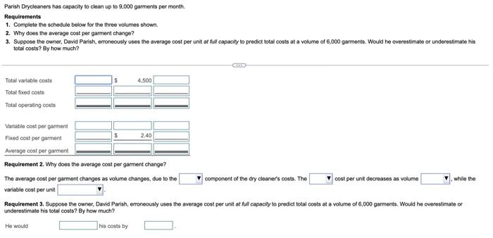 Solved unit decreases as volume while the of 6,000 | Chegg.com