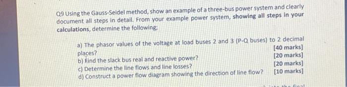 Solved Q9 Using the Gauss-Seidel method, show an example of | Chegg.com