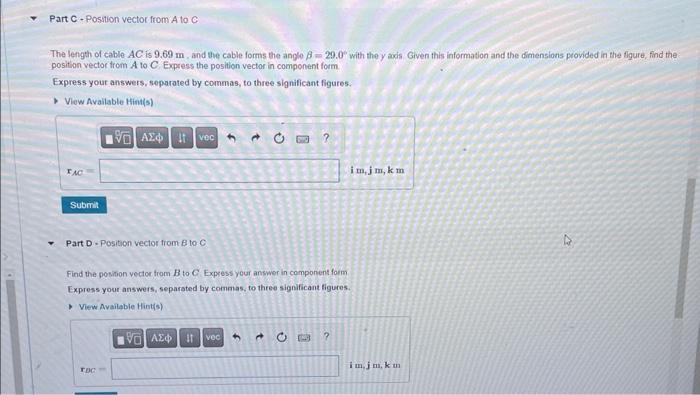 Solved Learning Goal: To find a position vector between two | Chegg.com