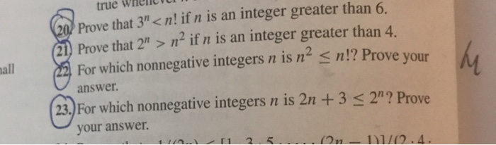 Solved mall true when Prove that 3" nif n is an integer | Chegg.com