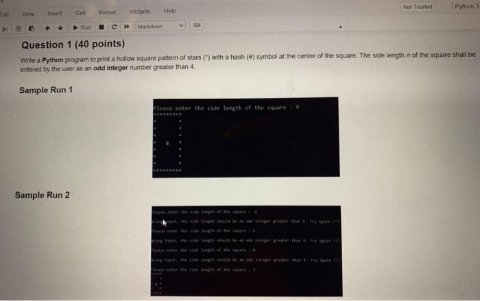 Solved Not Trusted Python 3 View Insan Col Kernel Widgets 