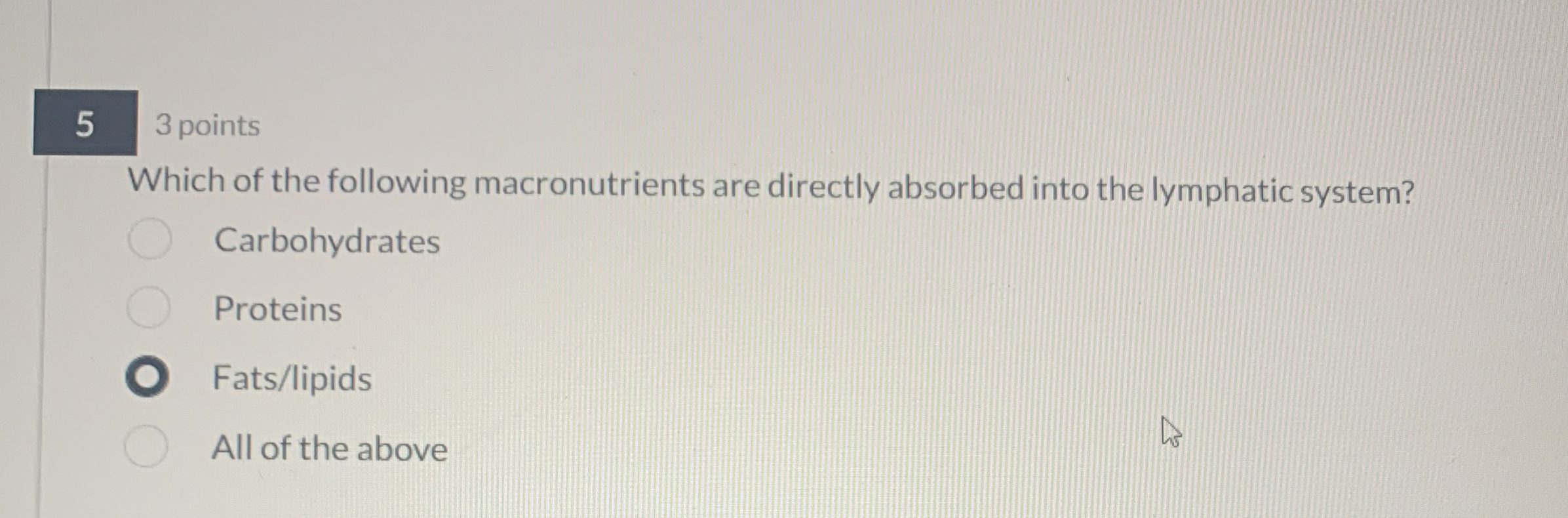 Solved 5 3 pointsWhich of the following macronutrients are | Chegg.com Solved 5 3 pointsWhich of the following macronutrients are | Chegg.com