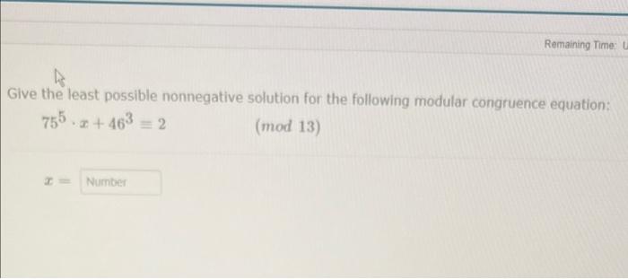 Solved Remaining Time: U 4 Give the least possible | Chegg.com