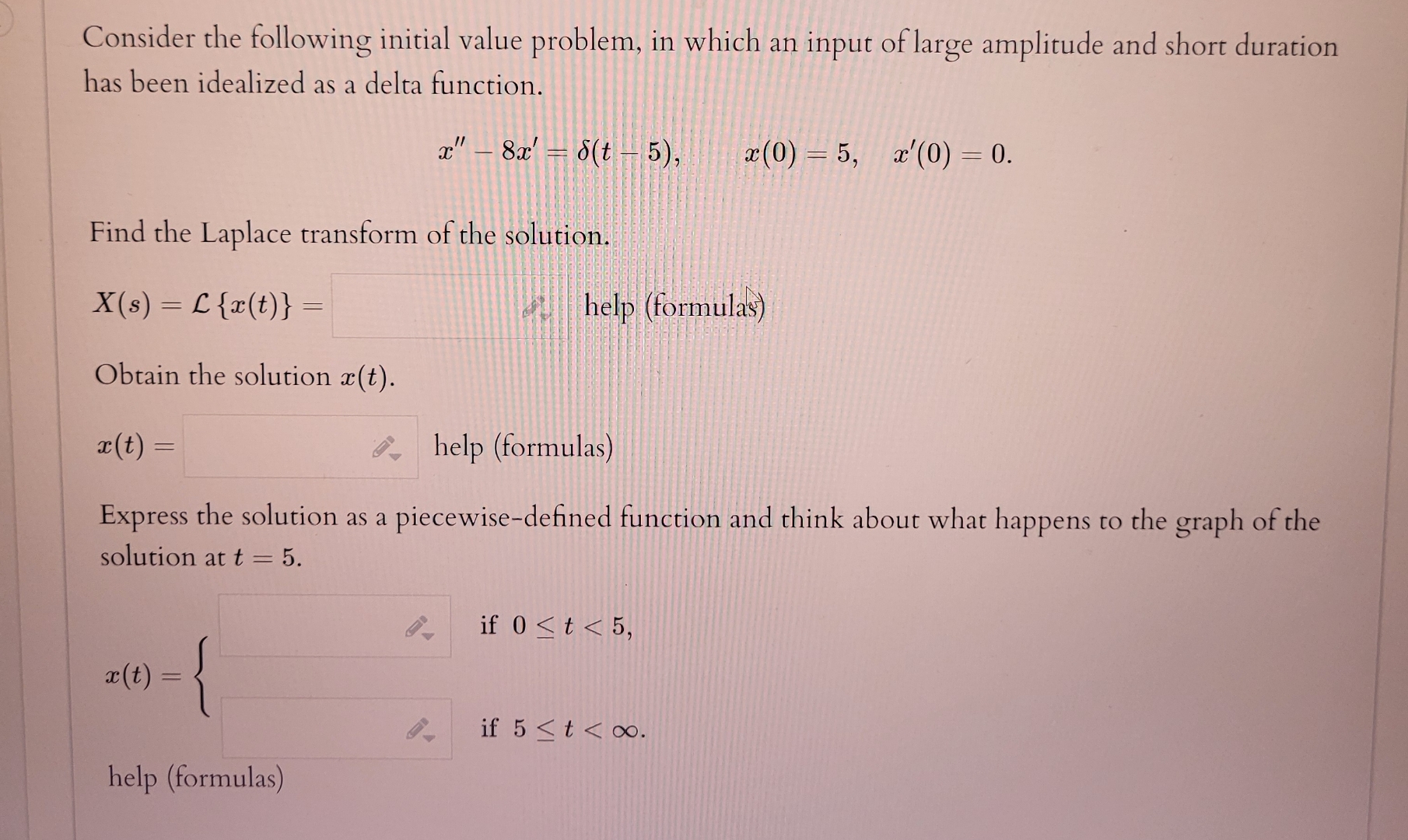 Solved Consider the following initial value problem, in | Chegg.com