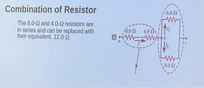 The 8.0−Ω and 4.0−Ω resistors are in series and can | Chegg.com