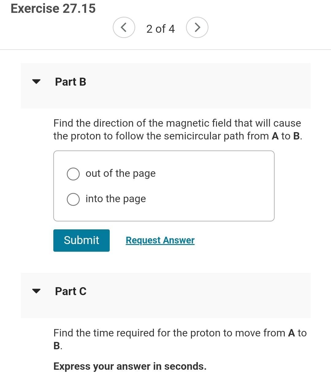Solved Exercise 27.15 2 of 4 Assume that the electron at | Chegg.com
