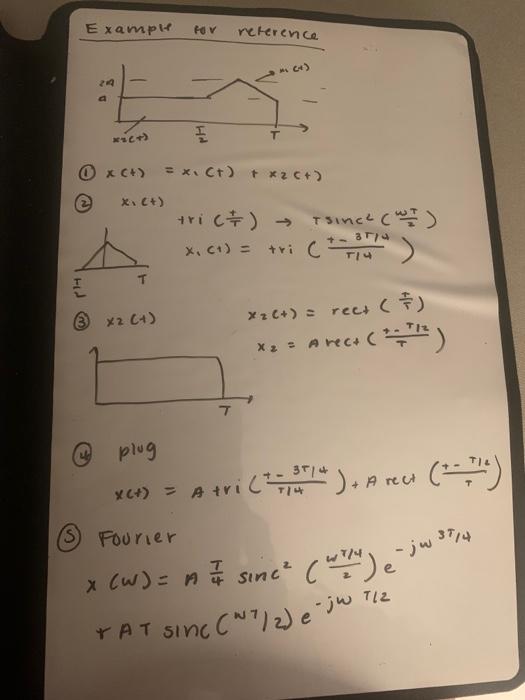 Solved Example for reterence (1) x(t)=x1(t)+x2(t) (2) x,(t) | Chegg.com