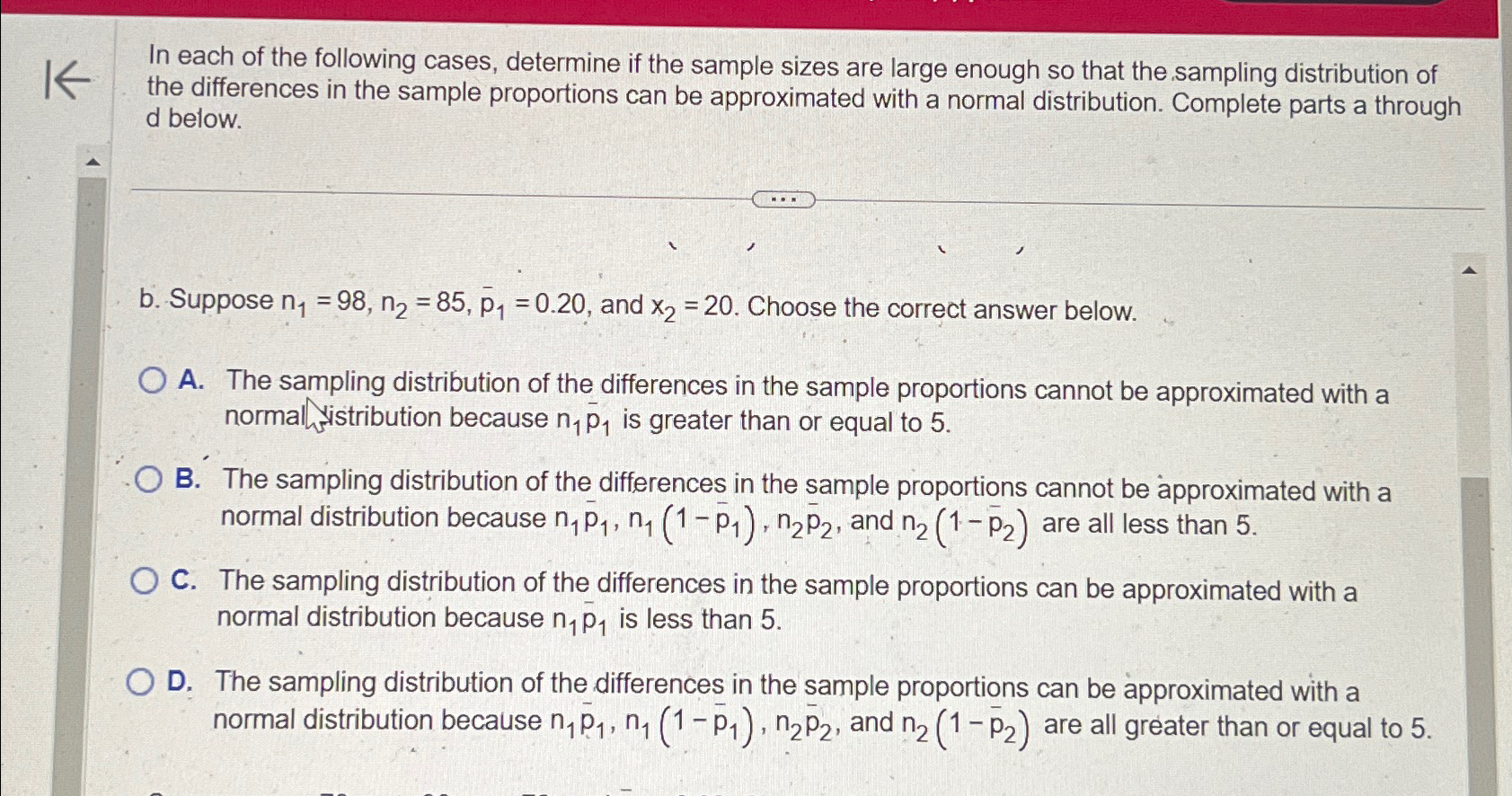 Solved In each of the following cases, determine if the | Chegg.com