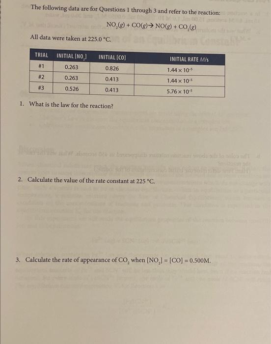 Solved The following data are for Questions 1 through 3 and | Chegg.com