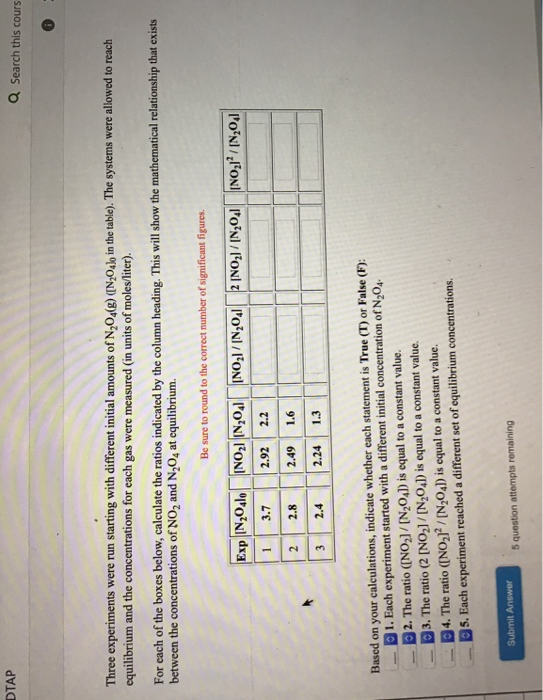 Solved DTAP Q Search this cours Three experiments were run | Chegg.com