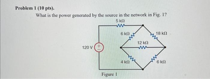 Solved What is the power generated by the source in the | Chegg.com
