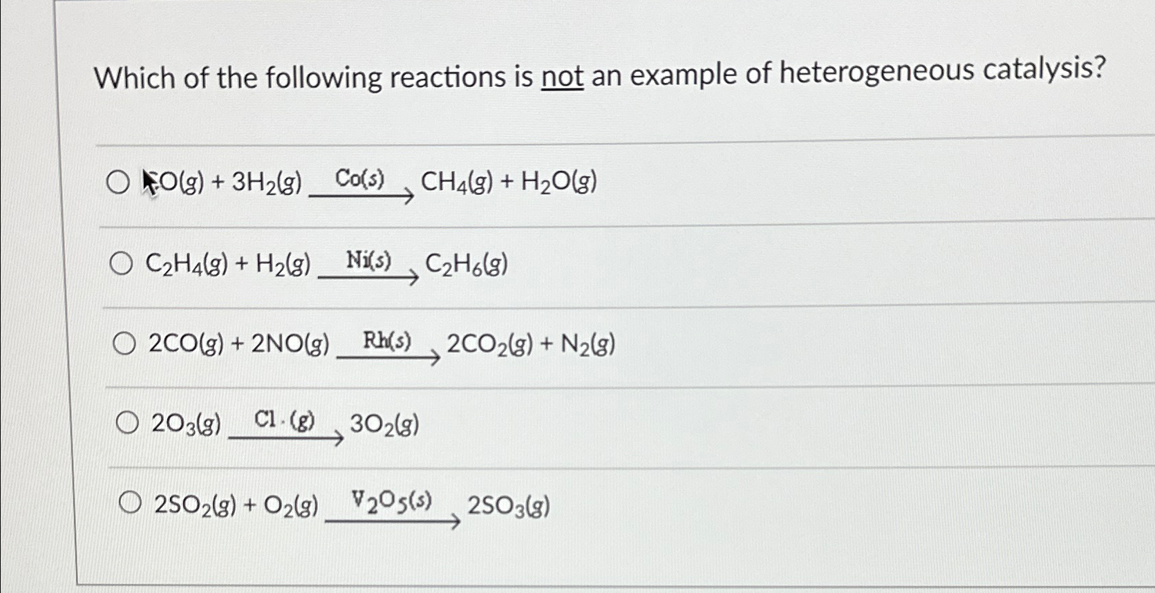 Solved Which of the following reactions is not an example of | Chegg.com