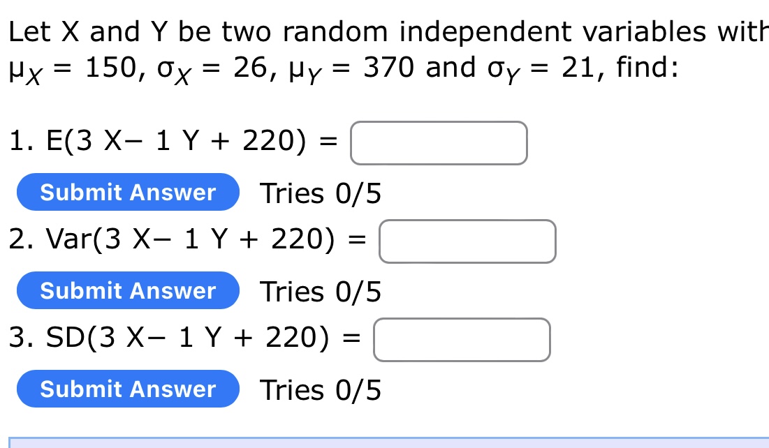 Solved Let x ﻿and Y ﻿be two random independent variables | Chegg.com