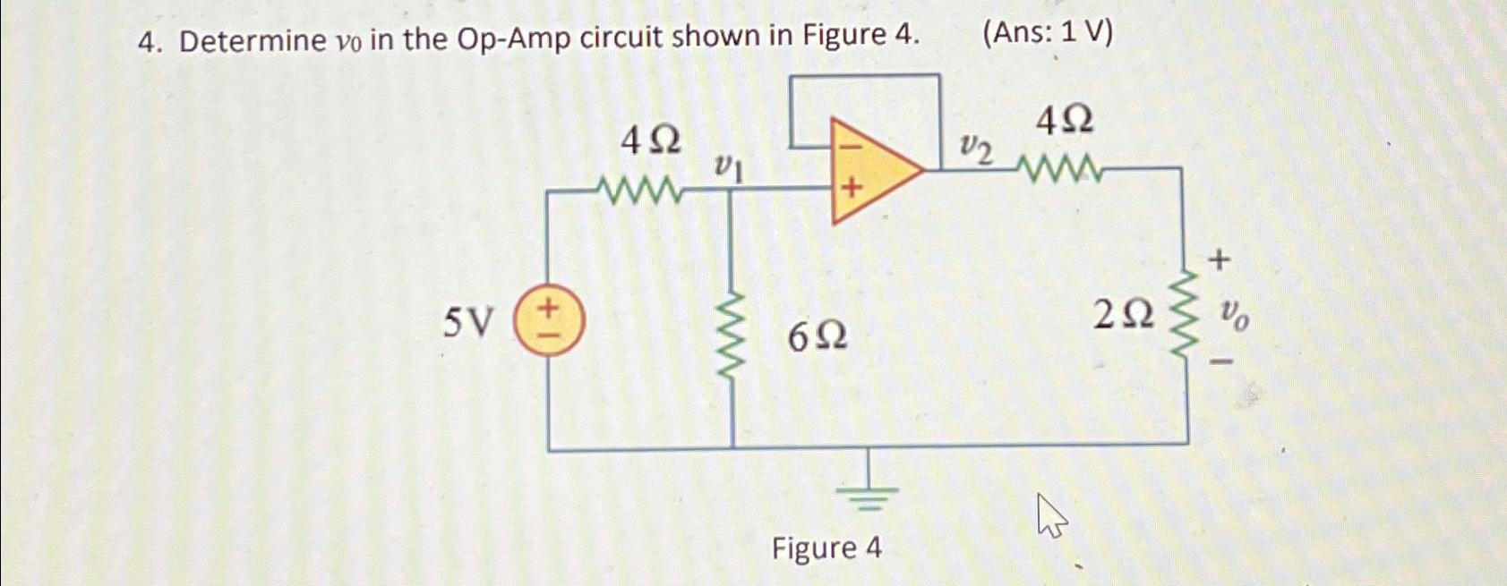 Solved Determine v0 ﻿in the Op-Amp circuit shown in Figure | Chegg.com