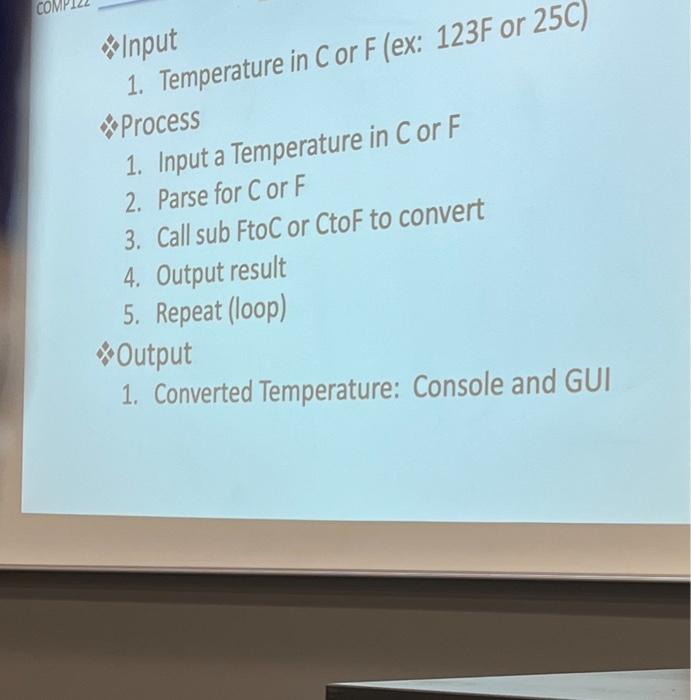 Solved \& Input 1. Temperature in CorF(ex:123 F or 25C ) | Chegg.com