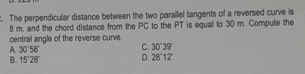 Solved The perpendicular distance between the two parallel | Chegg.com