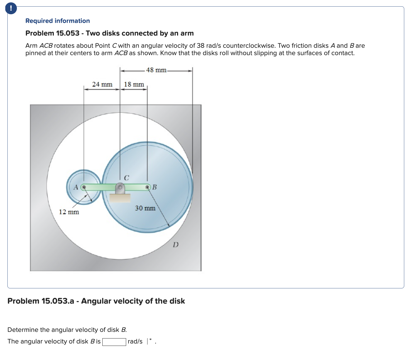 Solved \( ! \) ﻿Required information Problem 15.053-Two | Chegg.com