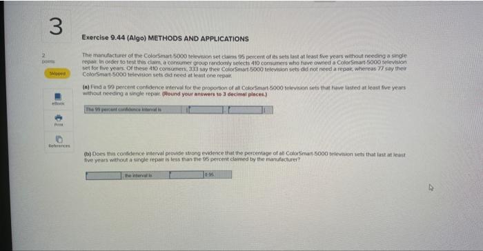 Exercise 9.44 (Algo) METHODS AND APPLICATIONS The | Chegg.com