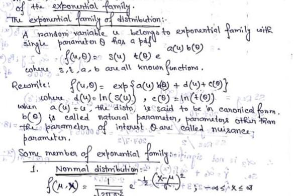 Solved 7 of the exponential family: The exponential family | Chegg.com