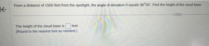 Solved From a distance of 1500 feet from the spotlight, the | Chegg.com