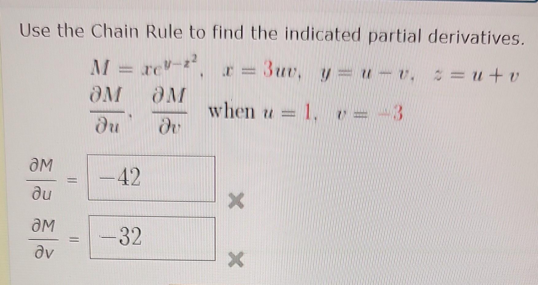 Solved Use the Chain Rule to find the indicated partial | Chegg.com