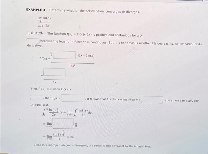 Solved EXAMPLE 4 Determine whether the series below | Chegg.com