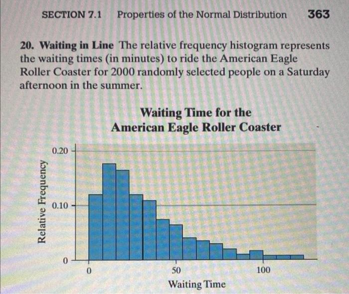 SECTION 7.1 Properties of the Normal Distribution 363 | Chegg.com