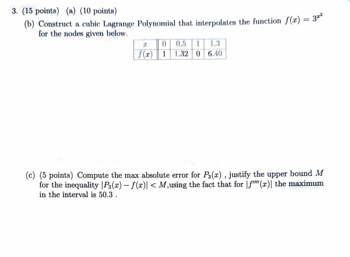 Solved Both parts please Compute the max absolute error for | Chegg.com