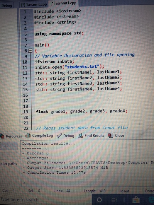 Solved How do i calculate the highest grade, and output the | Chegg.com