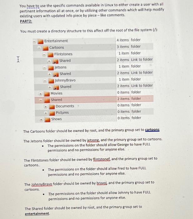 Solved Assignment \#1 User Creation / Permissions Weight: 5% | Chegg.com