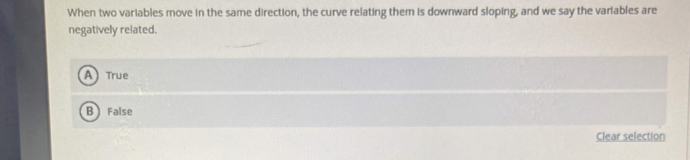 Solved When two variables move in the same direction, the | Chegg.com