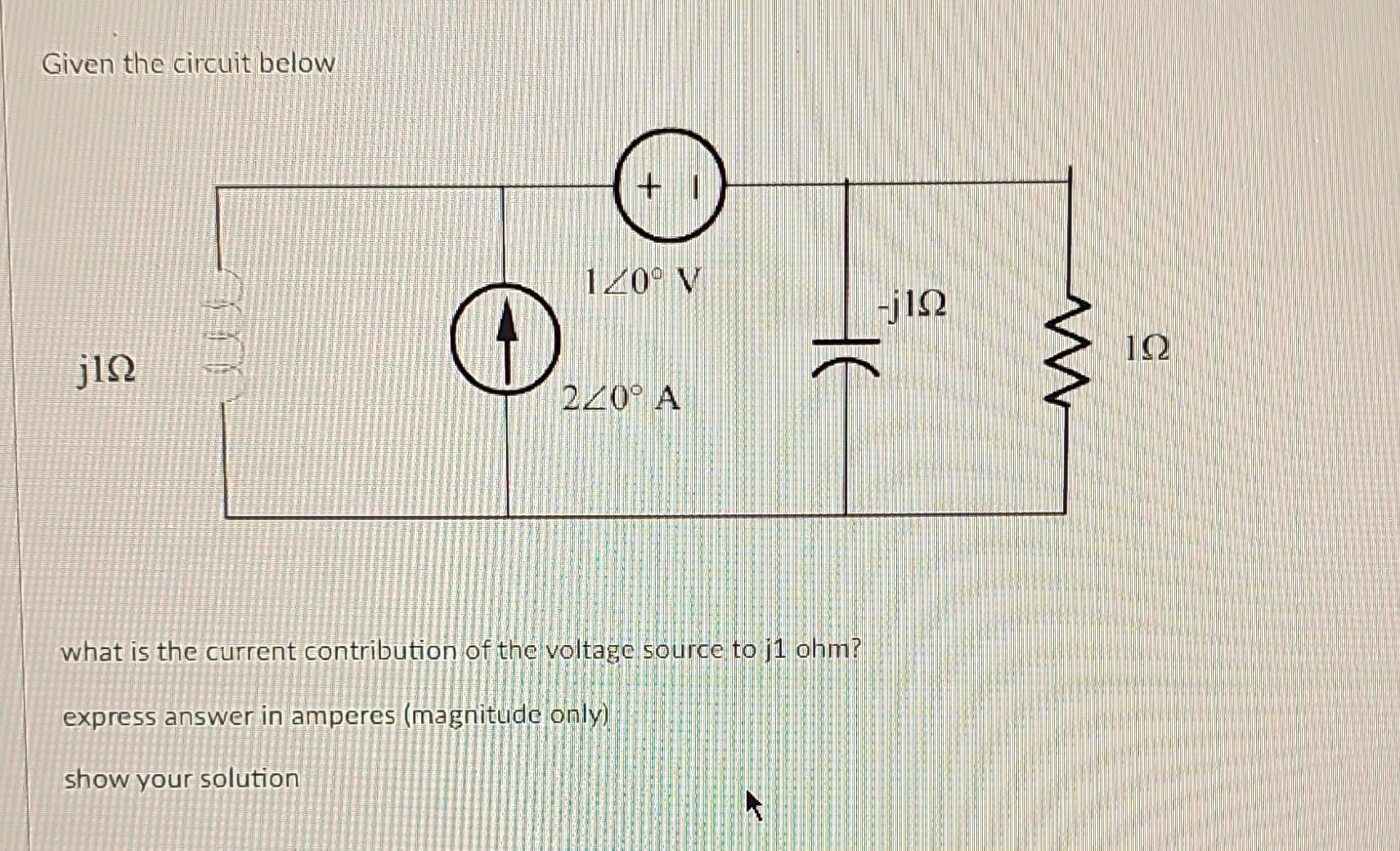 Solved Given the circuit below what is the current | Chegg.com