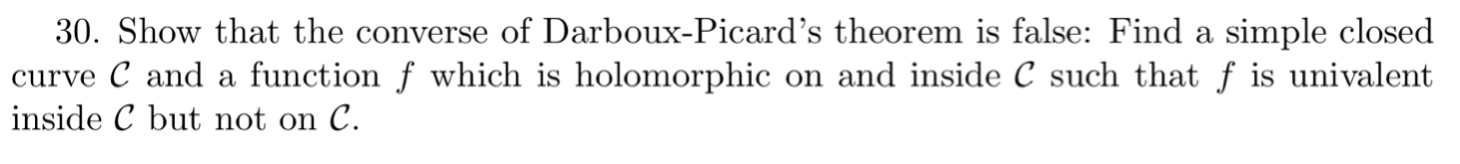 Solved Show that the converse of Darboux-Picard's theorem is | Chegg.com