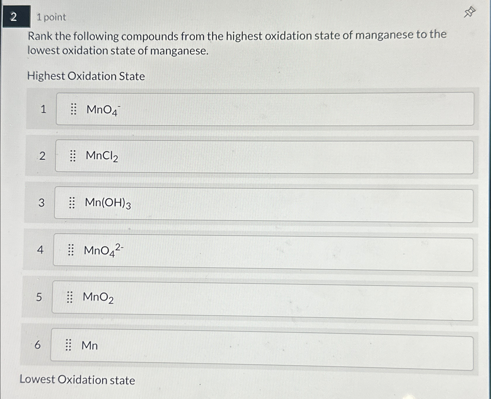 Solved 21 ﻿pointrank The Following Compounds From The
