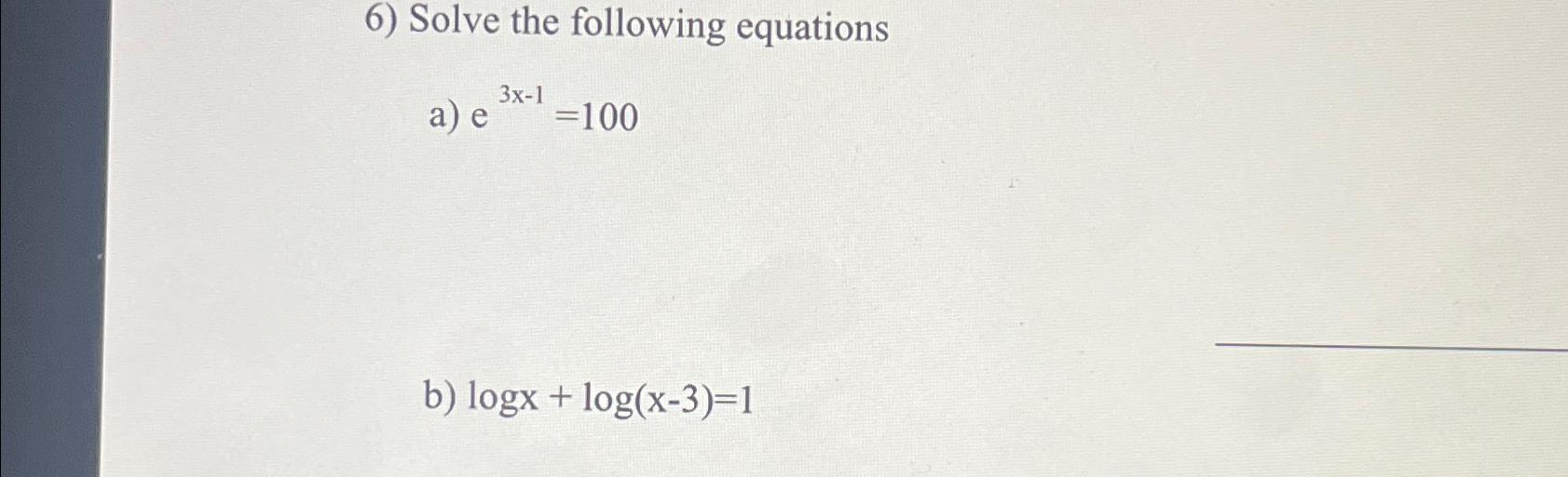 Solved Solve the following | Chegg.com